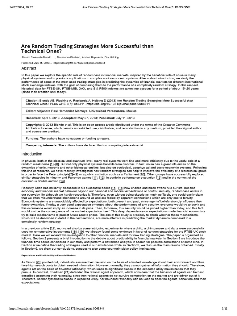 Are Random Trading Strategies More Successful Than Technical Ones ...