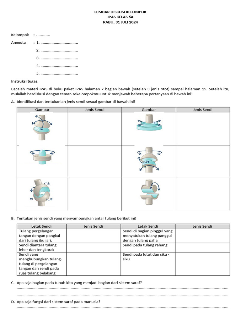 Tugas Ipas Kelas 6a Rabu 31 Juli 2024 | PDF