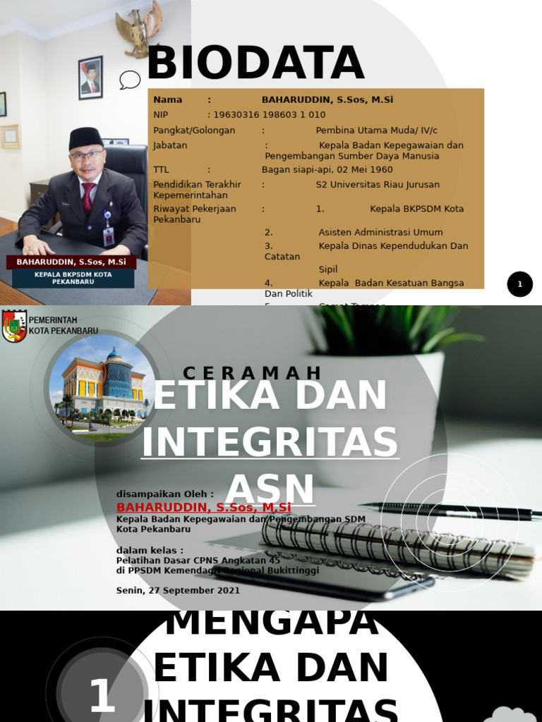 Ceramah Etika & Integritas Asn | PDF