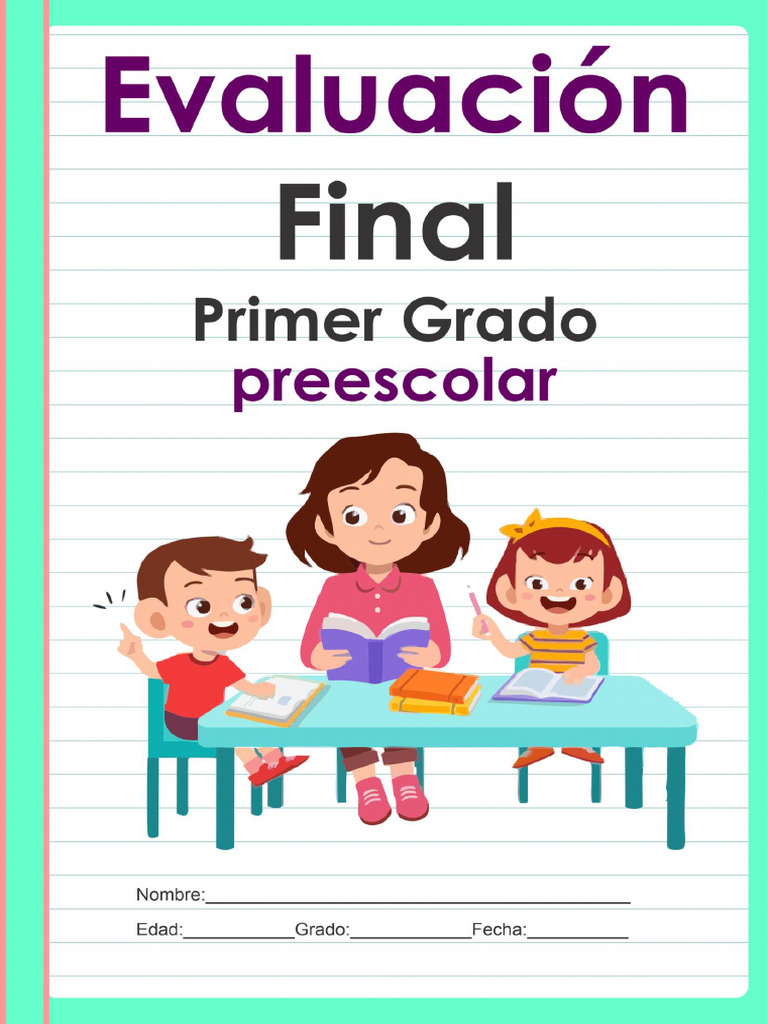 evaluacion final preescolar 1° | PDF