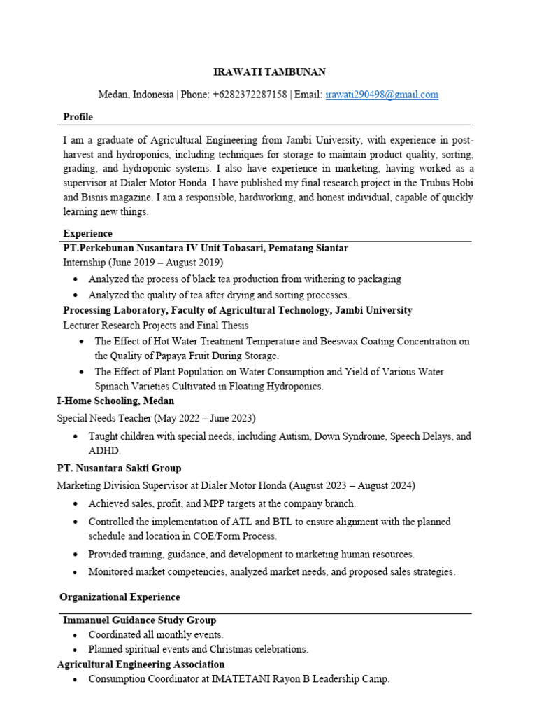 CV Irawati-Eng 111315 | PDF