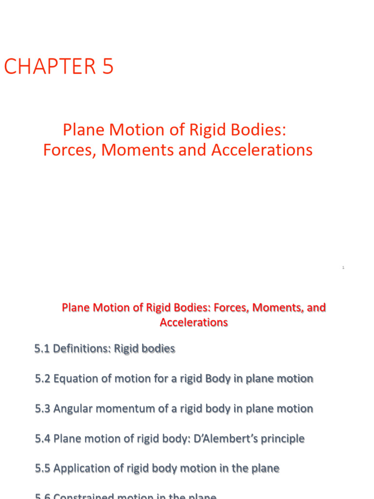 Applied Mechanics (Dynamics) CH 5 | PDF