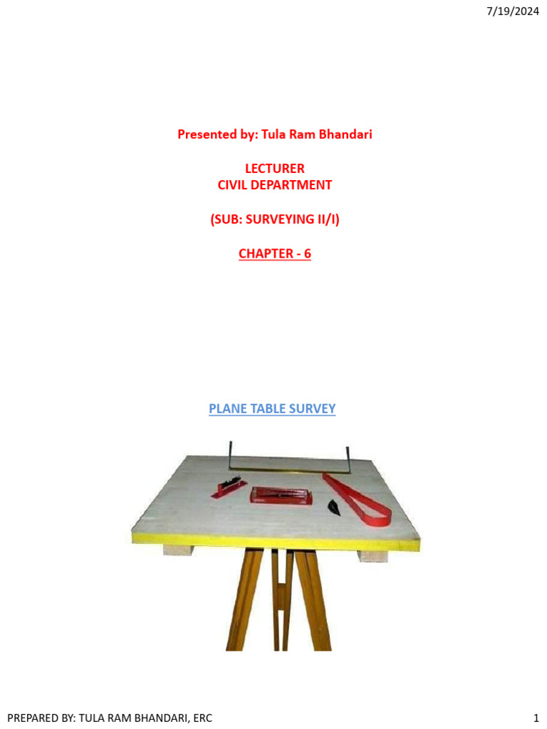 Chapter 6 (Plane Table) | PDF