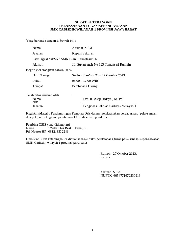 Program Osis 2023-2024 | PDF