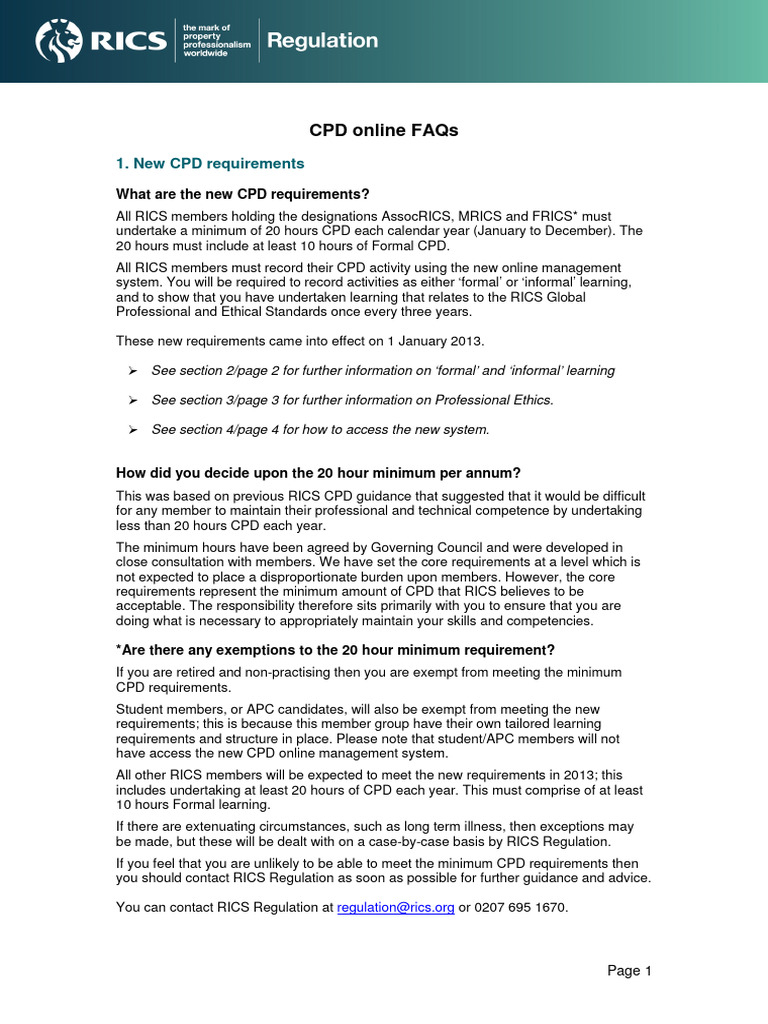 CPD online FAQs | PDF