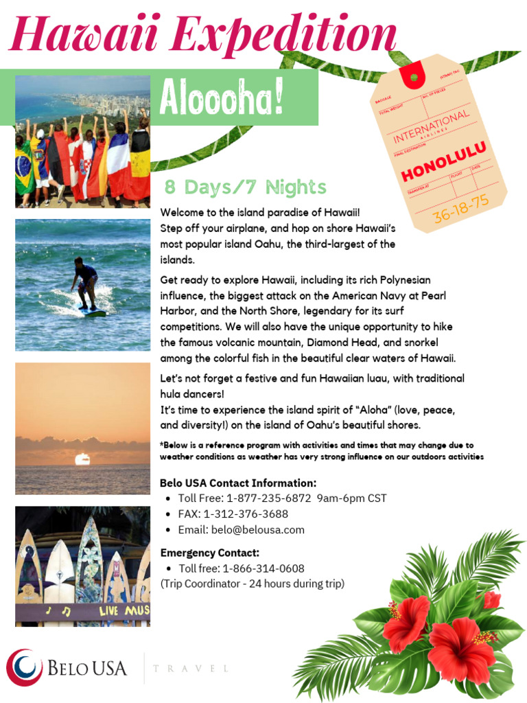 2 - E-Mail Attachment Hawaii Trip Program 2024 | PDF