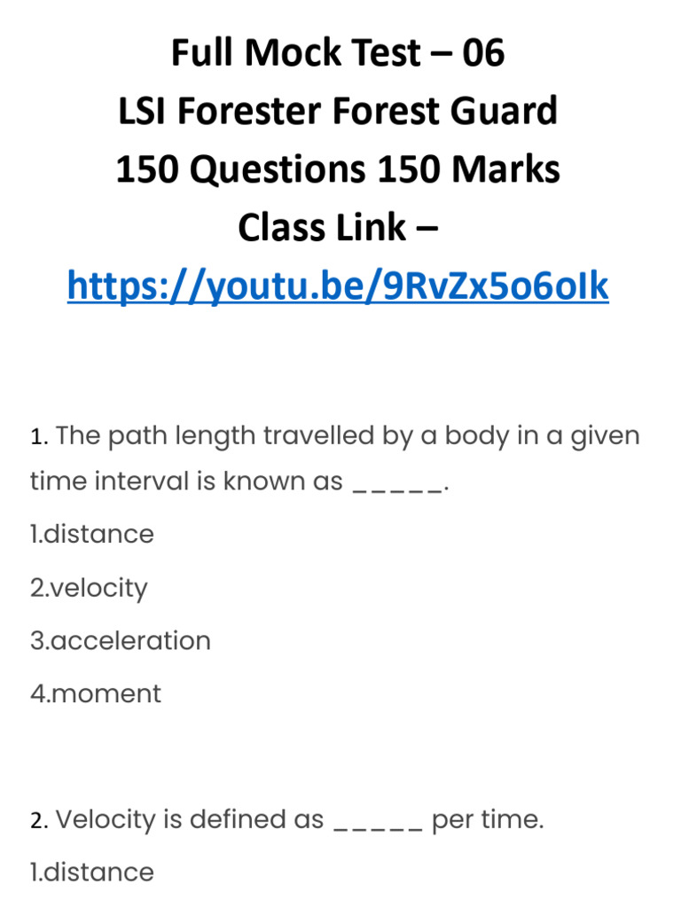 Full Mock Test - 06 | PDF