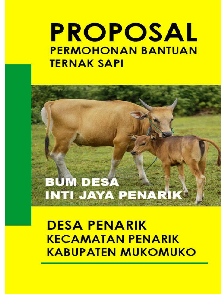 Permohonan Bantuan Ternak Sapi BUMDes Mukomuko | PDF