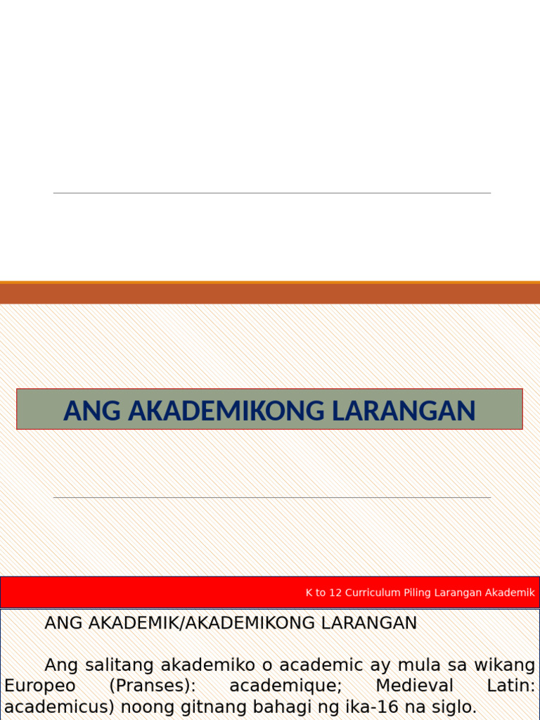 3 Ang Akademik o Akademiko | PDF