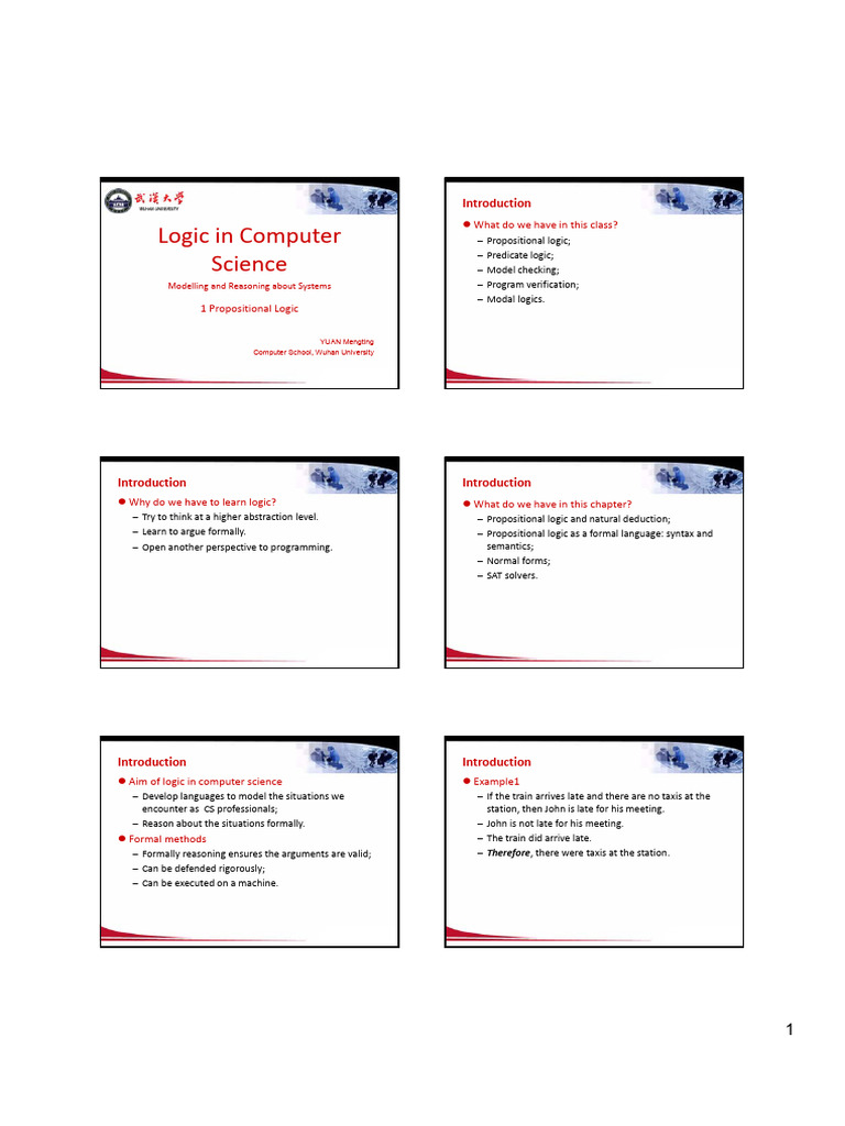Chapter01 Propositional Logic | PDF