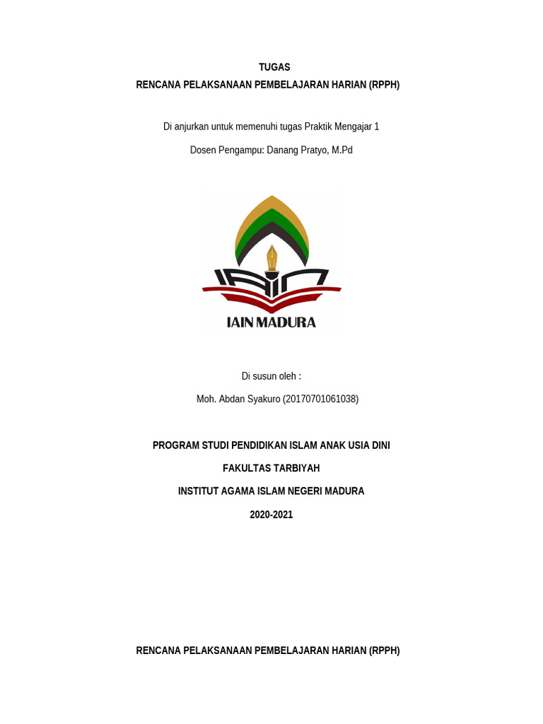 RPPH Negaraku Abdan | PDF