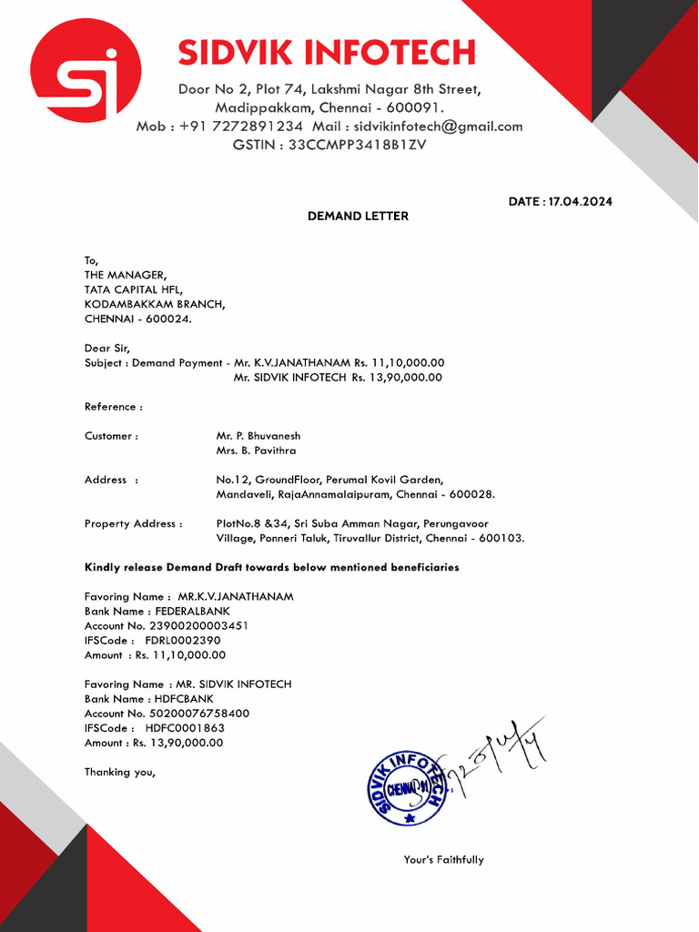 Bhuvanesh Demand Letter | PDF