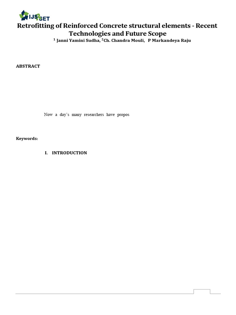 Retrofitting of Reinforced Concrete Structural Elements - Recent ...