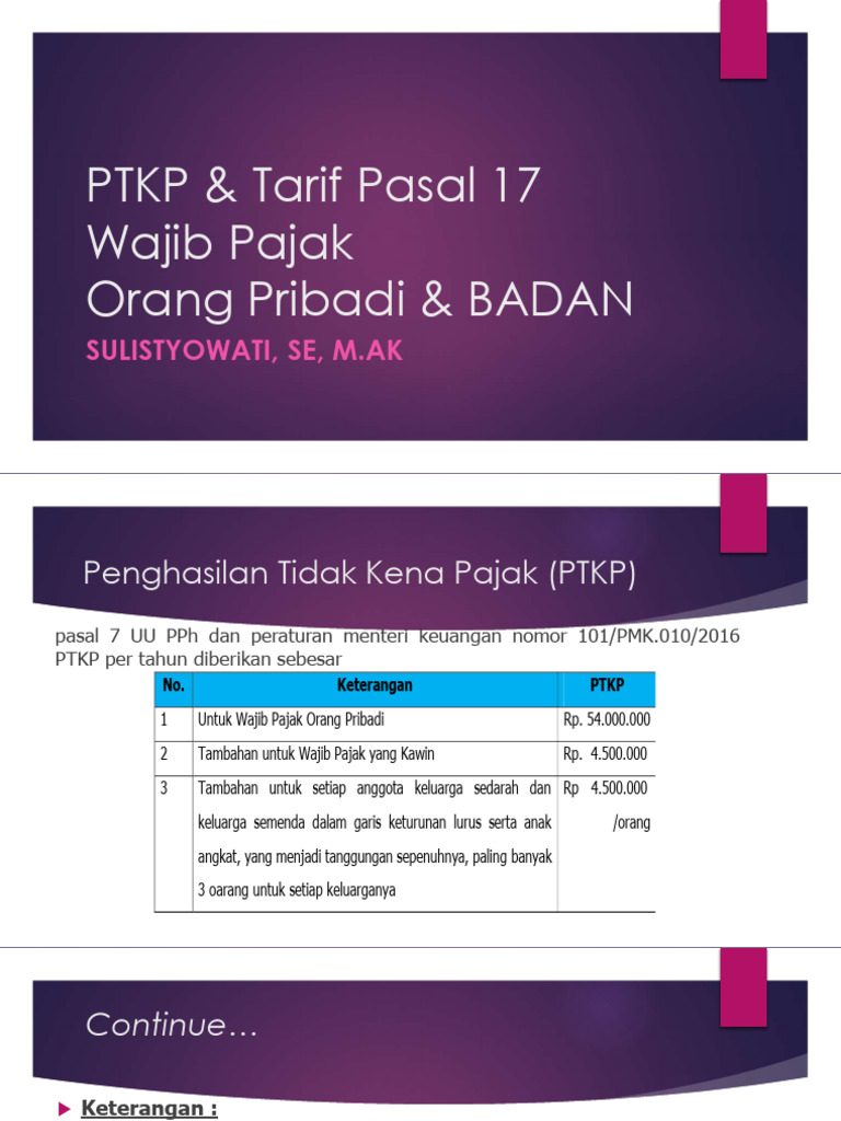 Materi PTKP & PPH Terutang - New | PDF