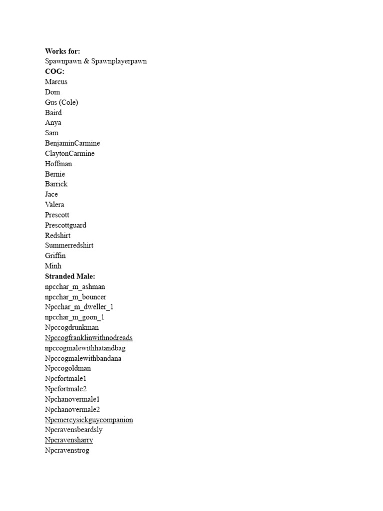Working Gears 3 Npc Spawns Pdf 