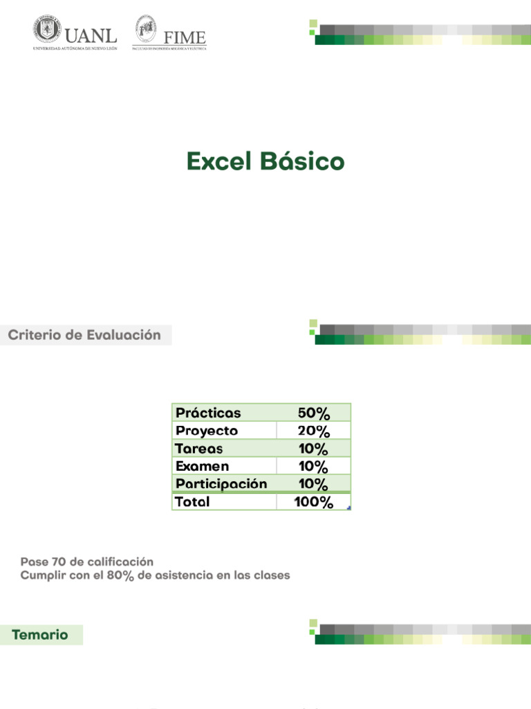 Sesión 1 y 2 - Excel Básico | PDF