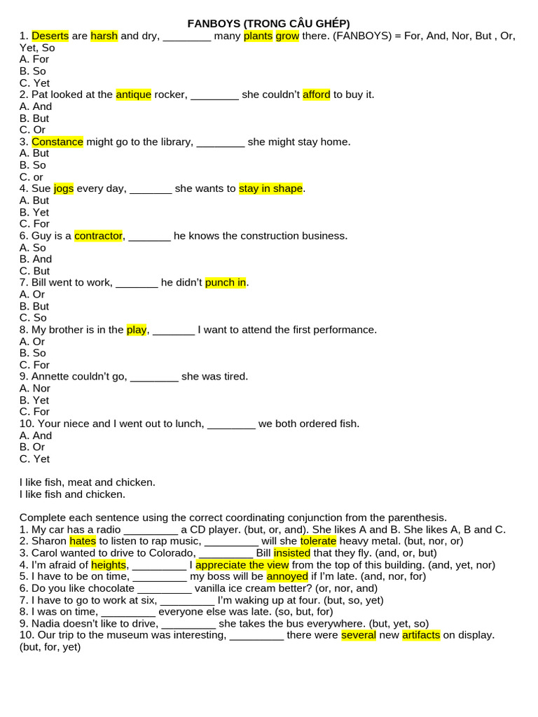 Conjunction Adverbs Pdf