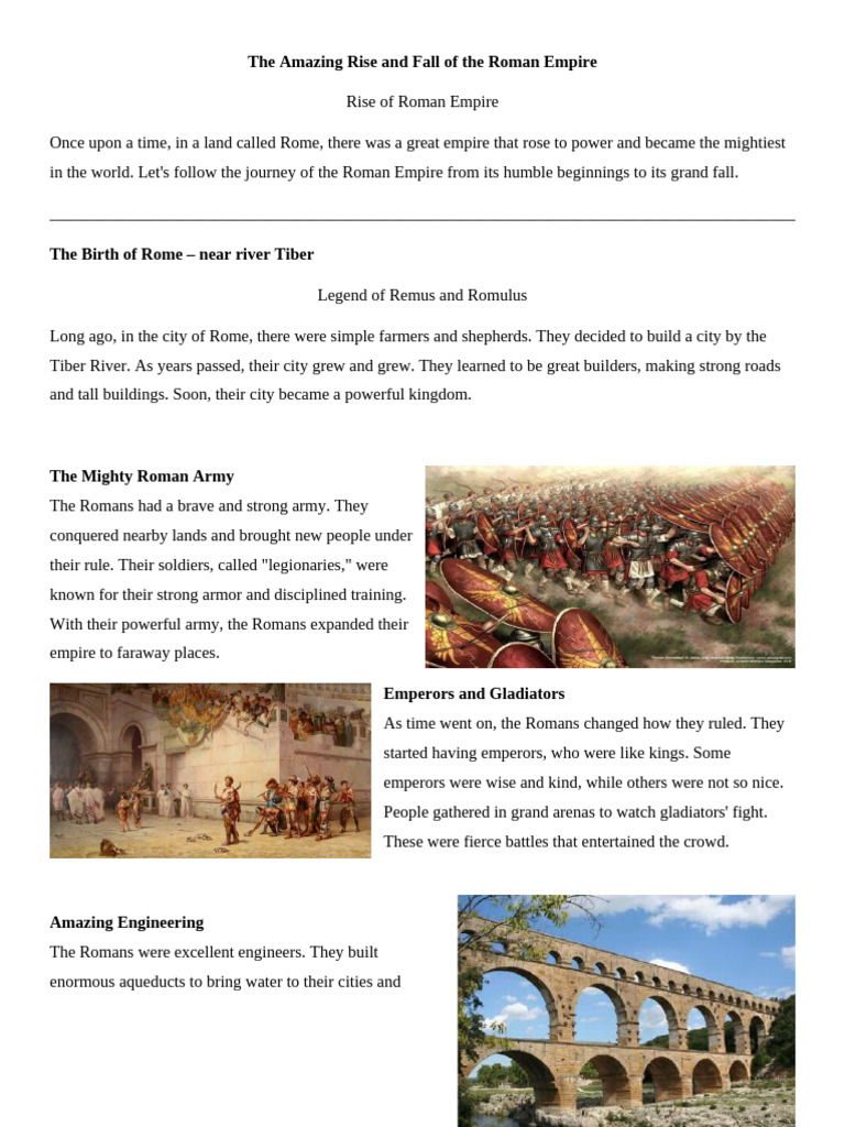 The Rise and Fall of Rome - Story | PDF | Ancient Rome | Classics