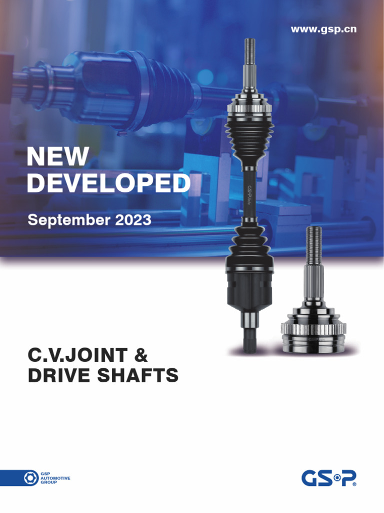 GSP+C V Joint+&+Drive+Shafts+New+Developed+September+2023 | PDF