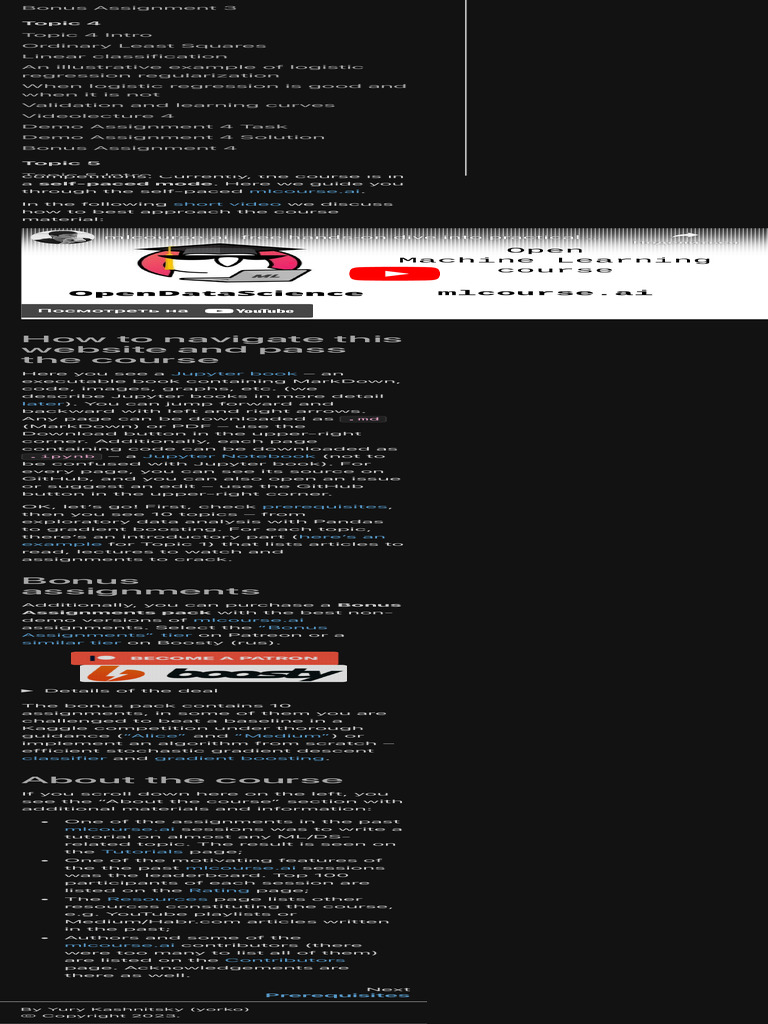 Intro - Mlcourse - Ai | PDF