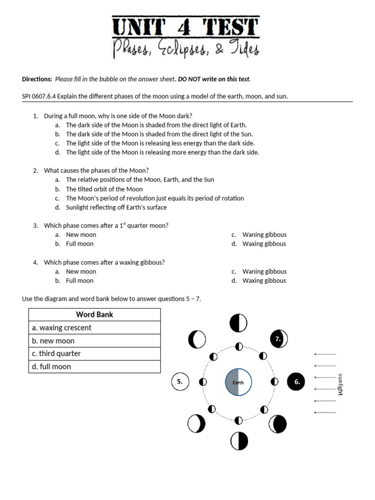 Moon Phases and Eclipses Explained | PDF | Tide | Moon