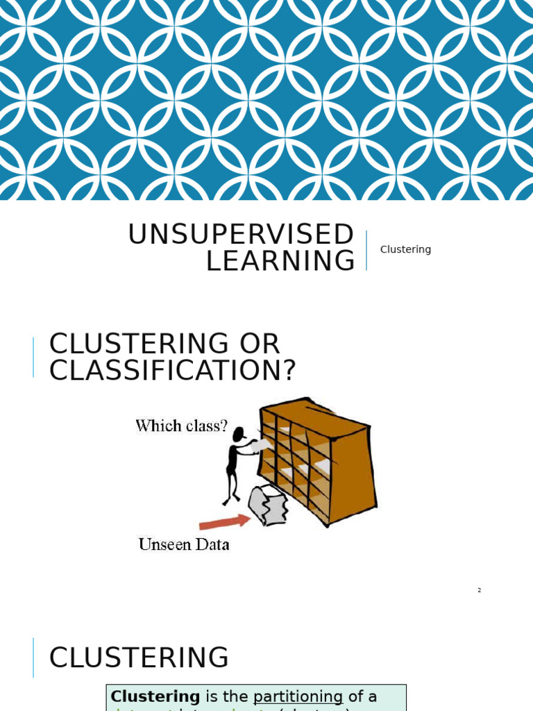 Unsupervised Learning | PDF