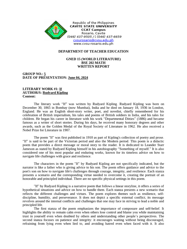 Gned 15 World Literature Wr g5 | PDF