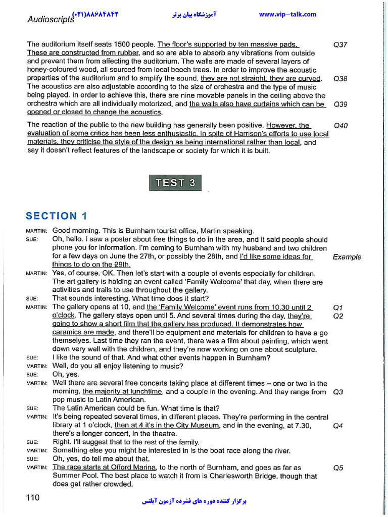 Cambridge IELTS 11 Listening Test 3 - Transcripts | PDF