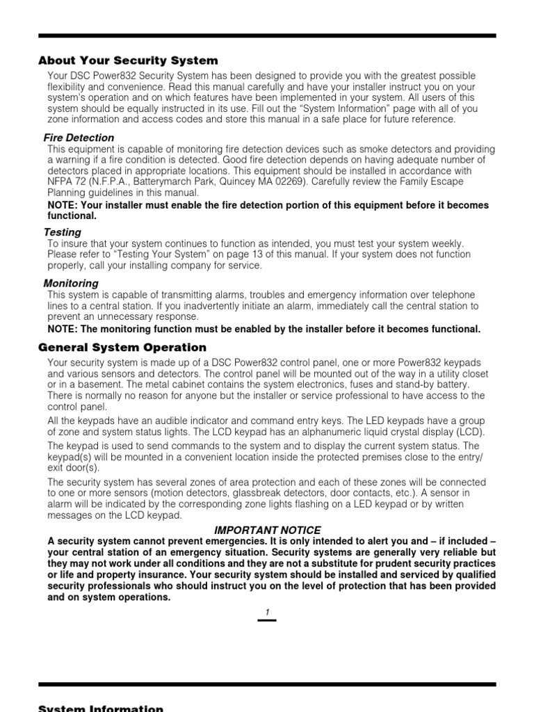 DSC Power 832 | Security Alarm | Telephone