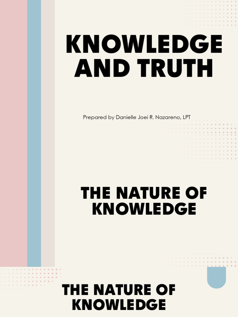 LESSON 2. Knowledge and Truth | PDF