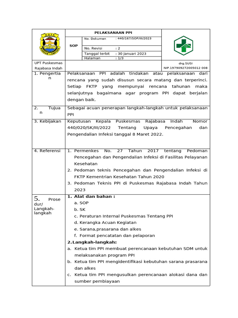 SOP pelaksanaan PPI (1) (1) | PDF