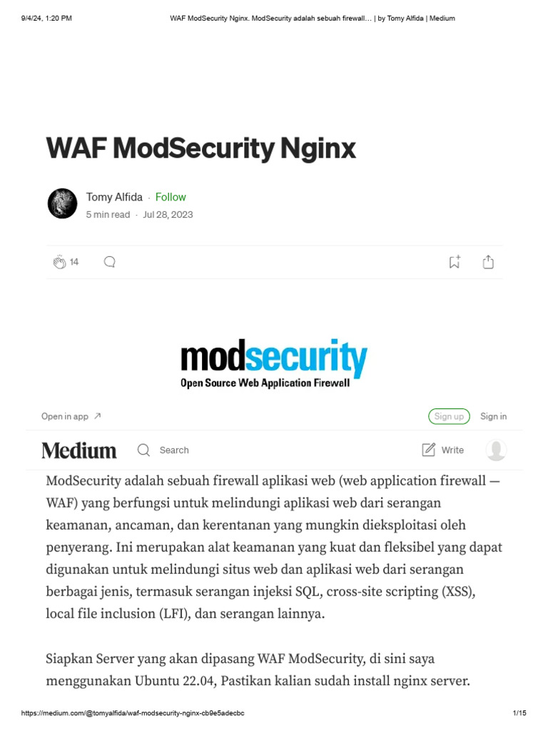 WAF ModSecurity Nginx | PDF