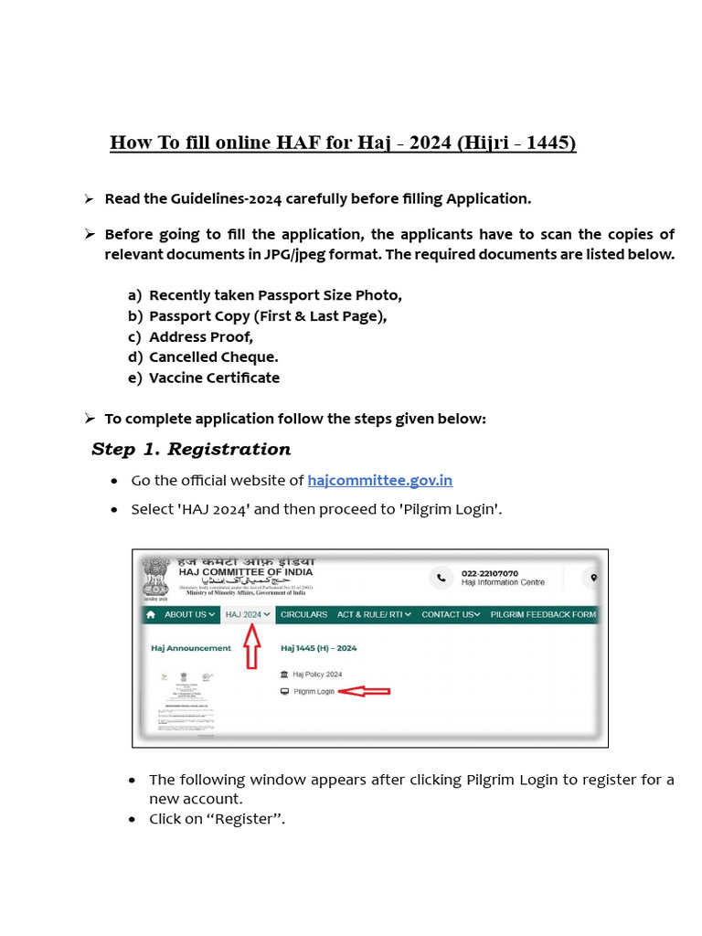 How To Fill HAF 2024 | PDF