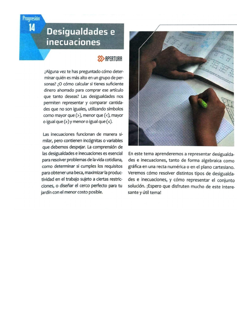 Desigualdades e Inecuaciones | PDF