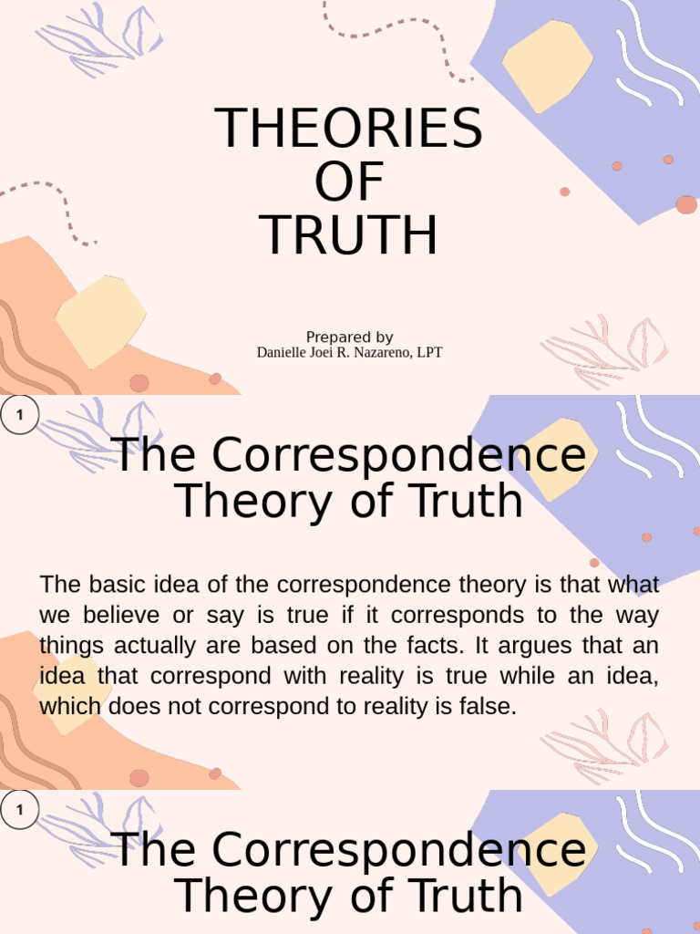 LESSON 3. Theories of Truth | PDF