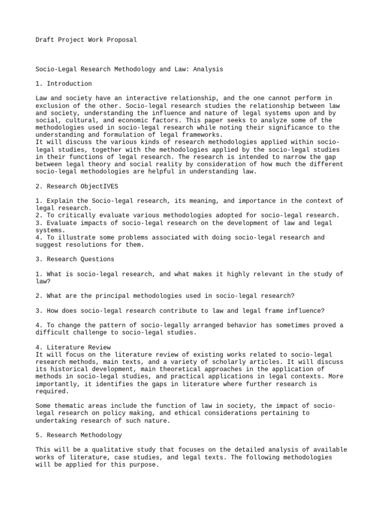Draft Project Work Proposal | PDF
