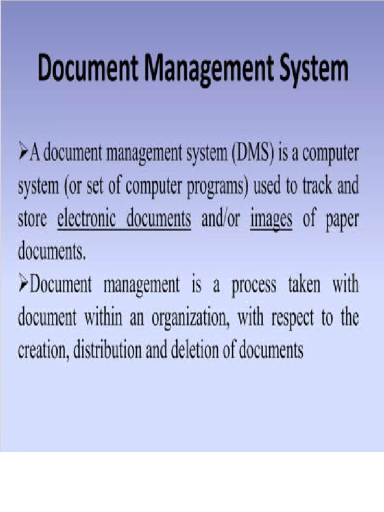 Documents Mangement System Electronic Management System IMTopic 2 | PDF