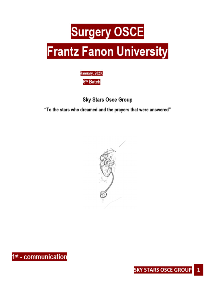 Surgery OSCEFFUpdf1 | PDF