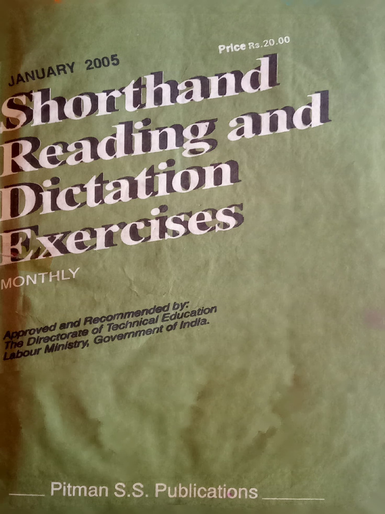 Shorthand Reading and Dictation Exercises 2005 | PDF