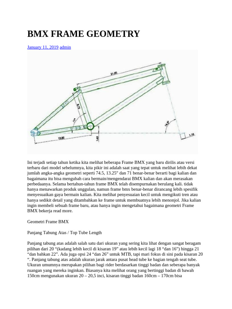 Spesifikasi Sepeda Motor BMX | PDF
