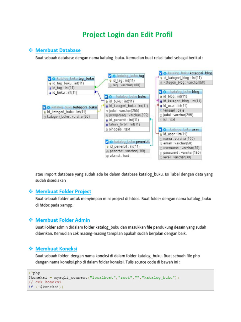 Project Login Dan Edit Profil | PDF