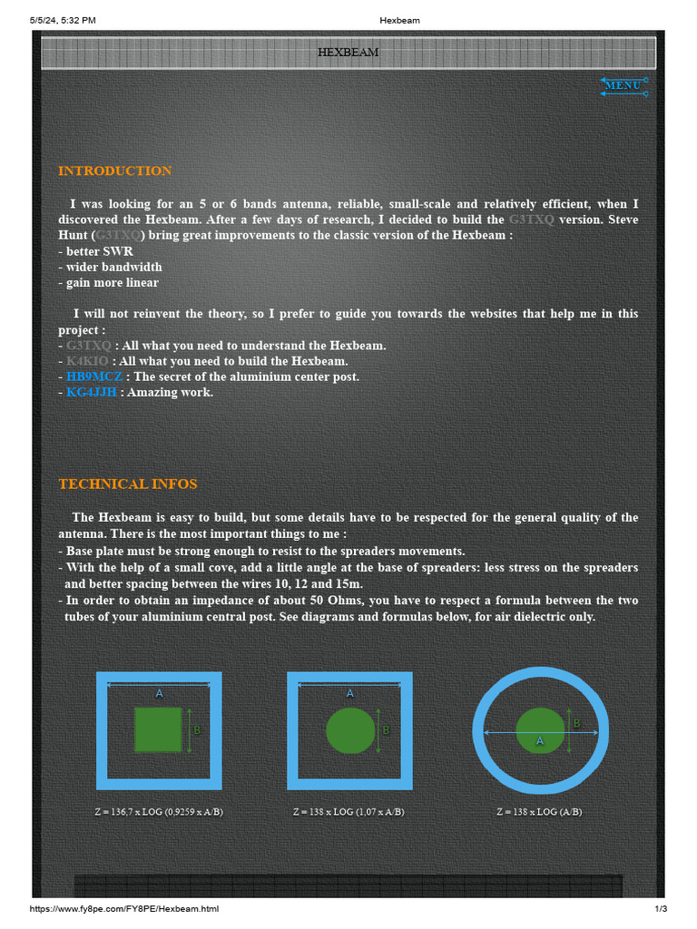 Hexbeam FY8 PEcentrepost | PDF