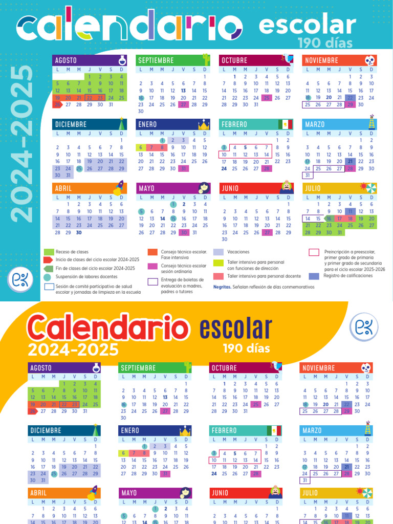 CALENDARIO ESCOLAR 24-25 (Descargable) | PDF