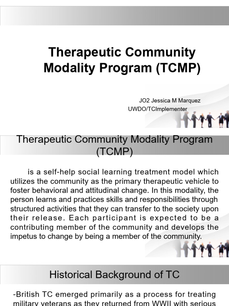 FINALS Therapeutic Community Modality Program STUDENT | PDF ...
