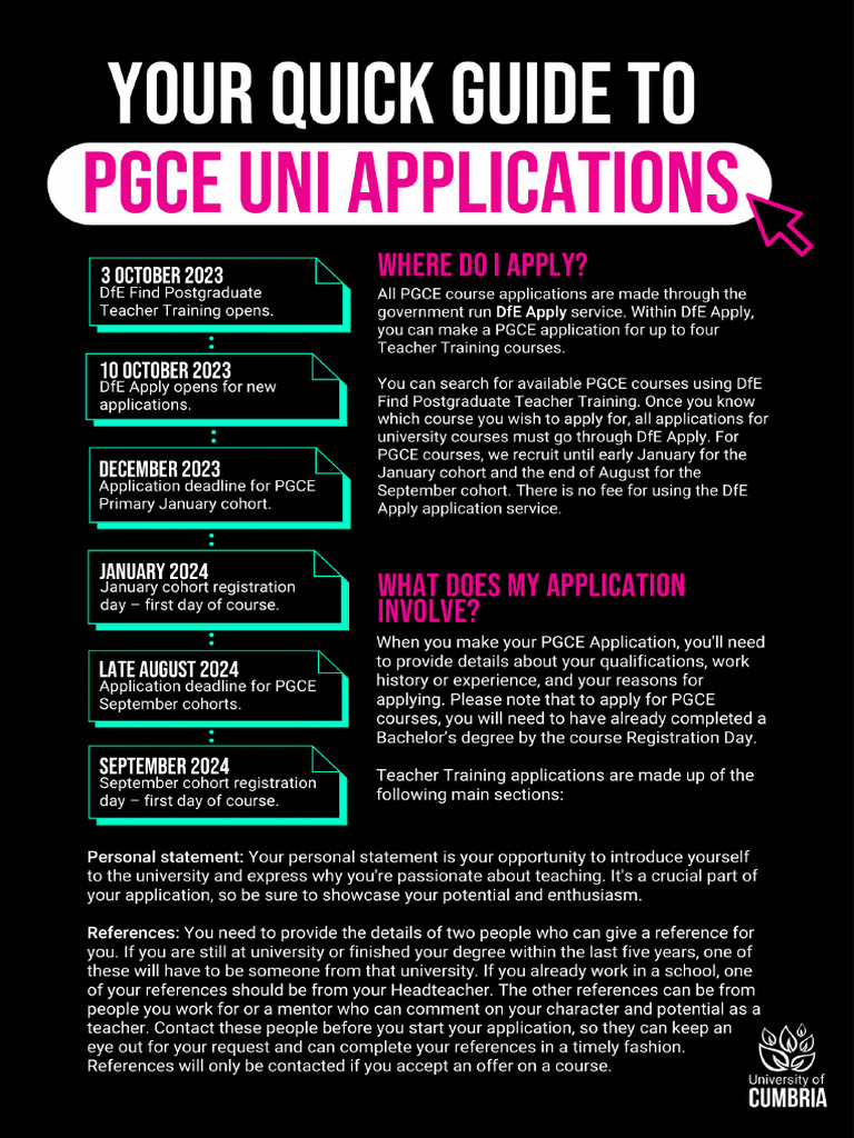 PGCE Application Flyer 1 | PDF
