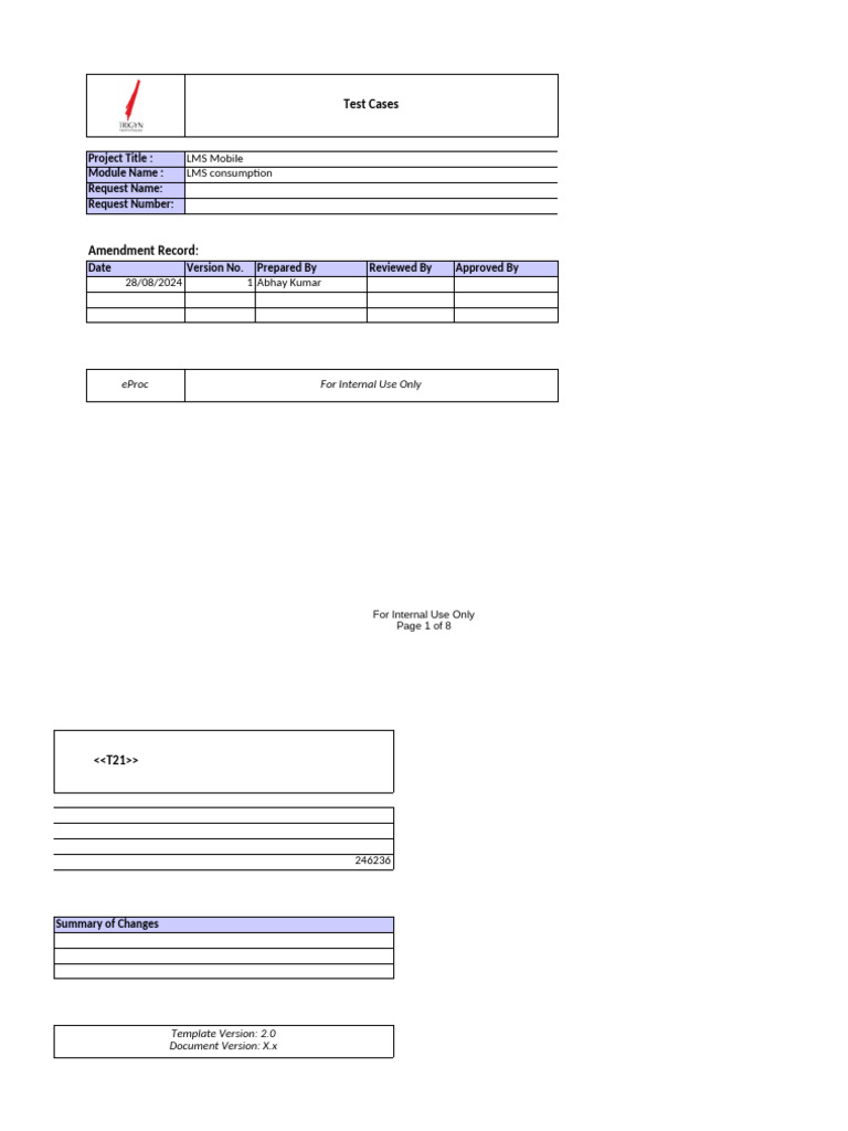 Test Cases: LMS Mobile LMS Consumption 246236 | PDF