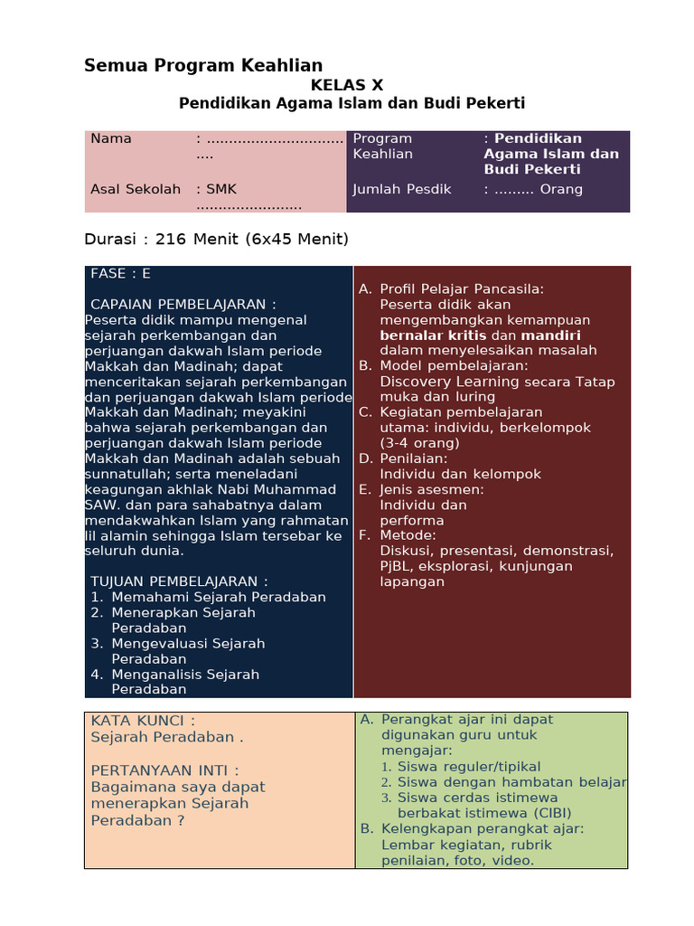 MODUL Kegiatan Pembelajaran | PDF