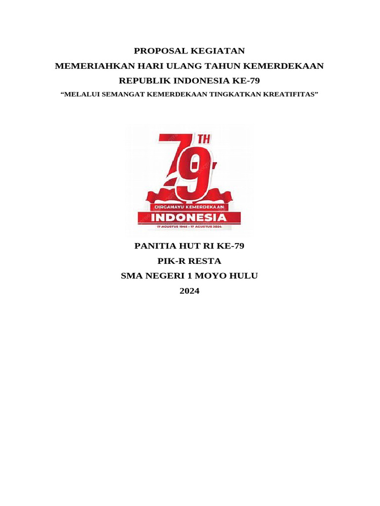 Proposal Lomba Memeriahkan HUT RI 2024 | PDF