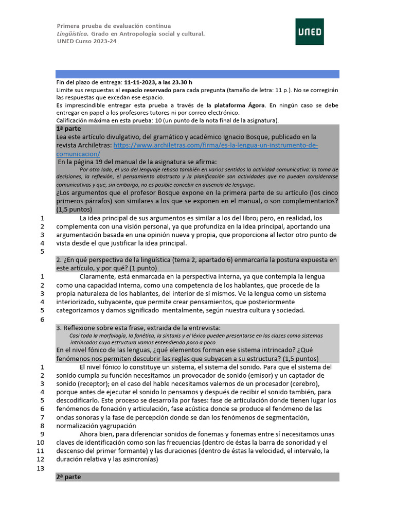 Prueba Evaluacion Continua 1 | PDF