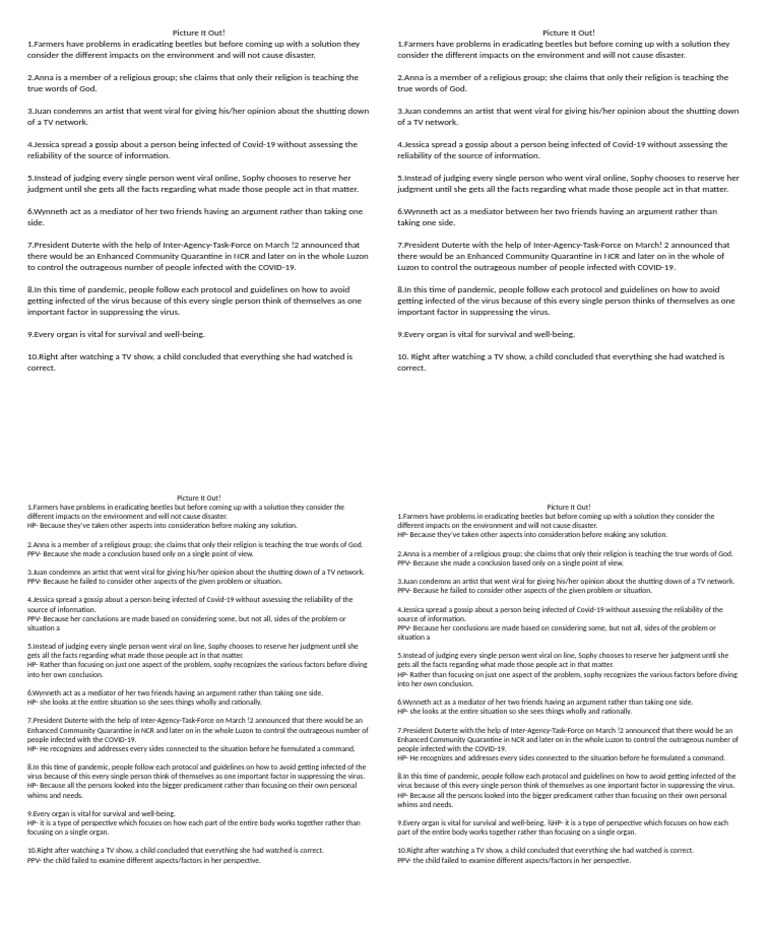 Holistic and Partial Exercise | PDF